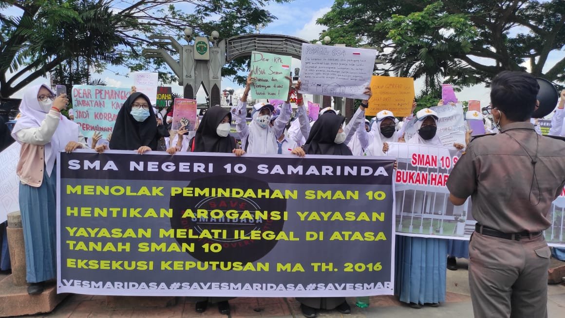 Protes Siswa SMAN 10 Samarinda, Tanah Rakyat Bukan Tanah Warisan